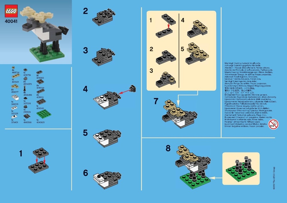 View LEGO® instruction 40041 Moose - LEGO instructions and catalogs library